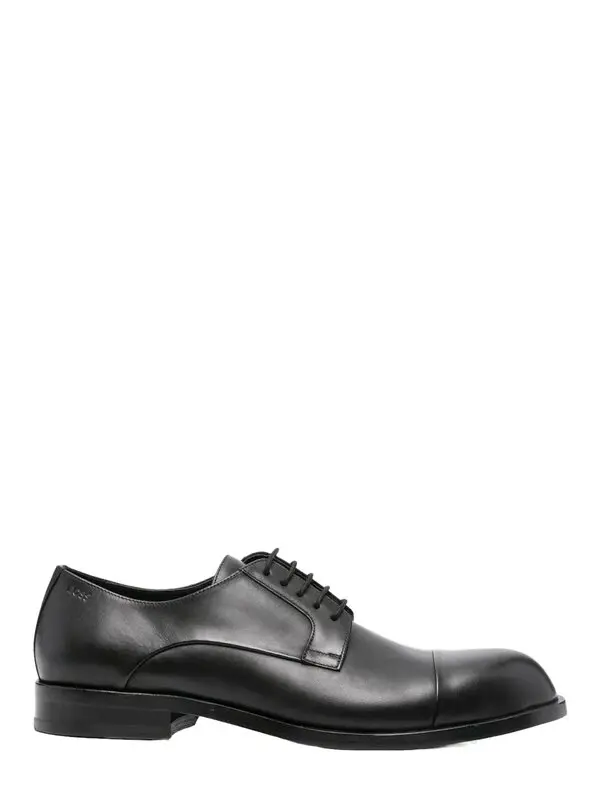 Hugo Boss Leather Derby Shoes - Black
