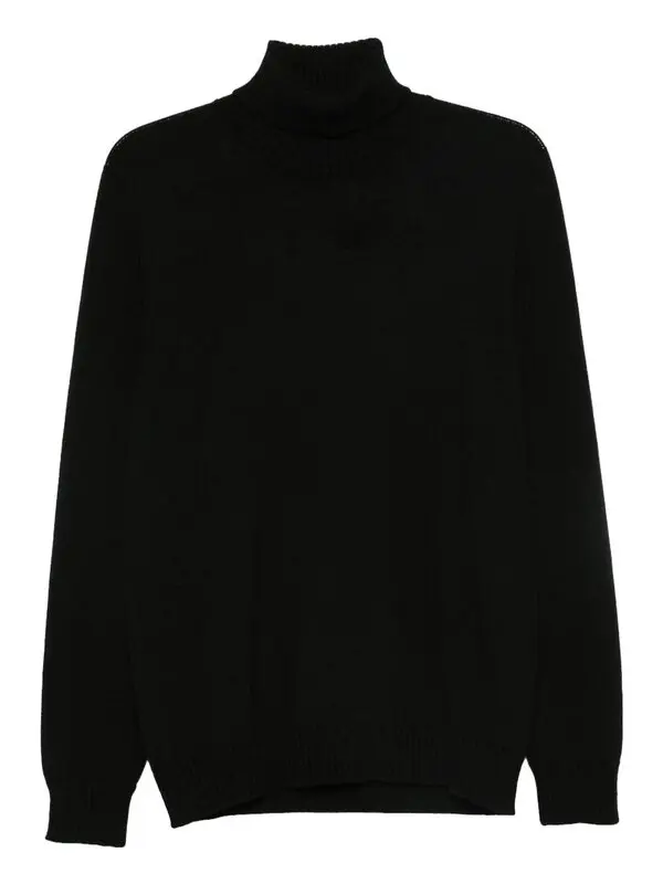 DRUMOHR Merino Wool Turtleneck Sweater - Black