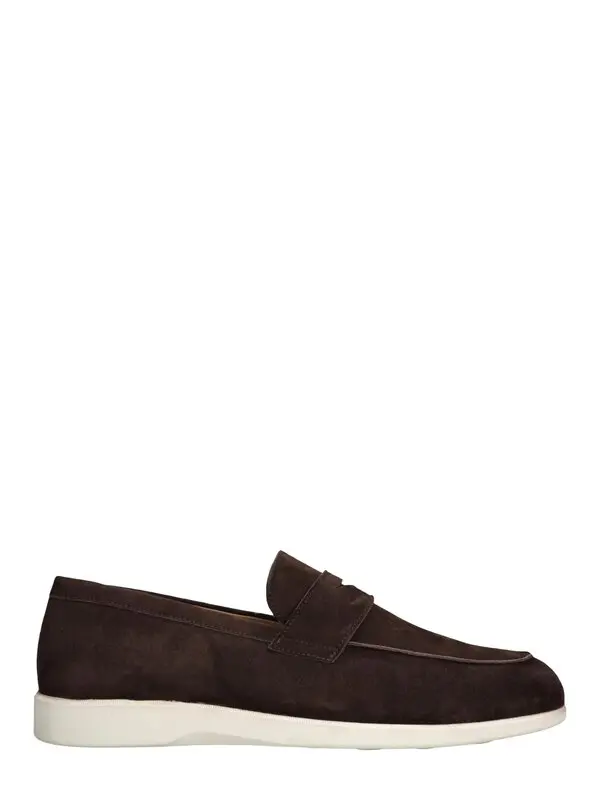HARRYS OF LONDON Suede Harley Loafers - Brown