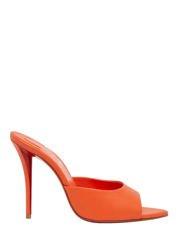 CHRISTIAN LOUBOUTIN Miss Z Leather Mule Sandals - Magma