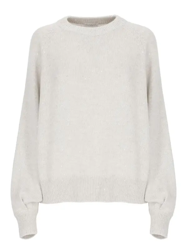Brunello Cucinelli Cashmere And Silk Sweater - Grey