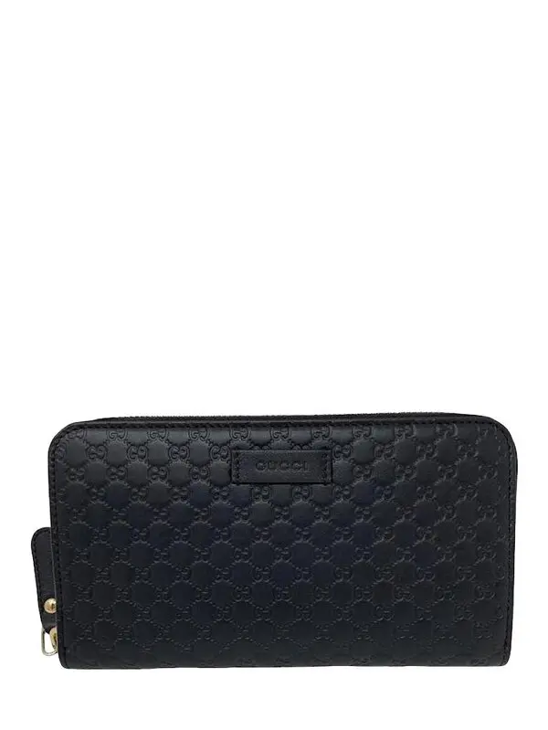 Gucci Gg Zip Micro Guccissima Clutch - Black