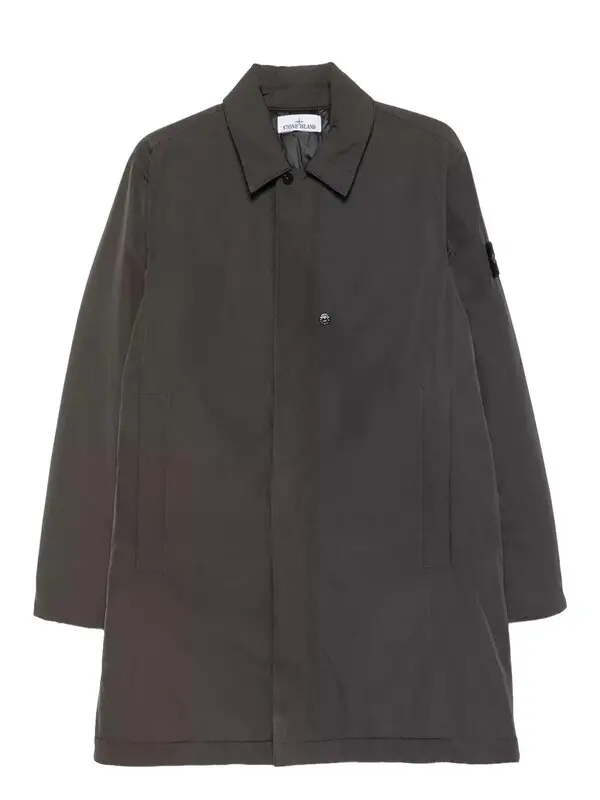Stone Island Button-fastening Coat - Green