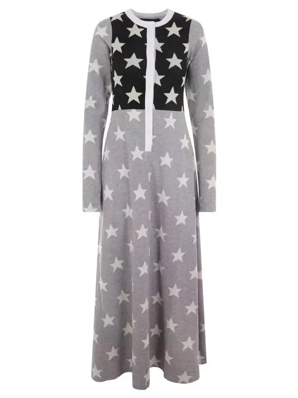 REWARD IF FOUND Star-print Dress - Grey