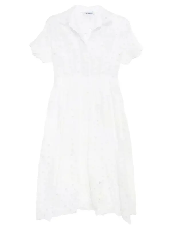 Dice Kayek Embroidered Cotton Midi Dress - White
