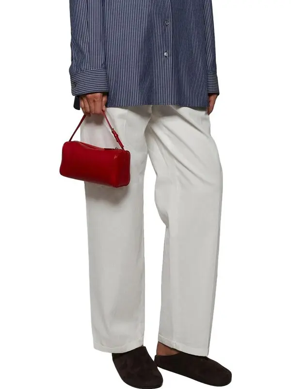 THE ROW 90's Nappa Leather Top Handle Bag - Red