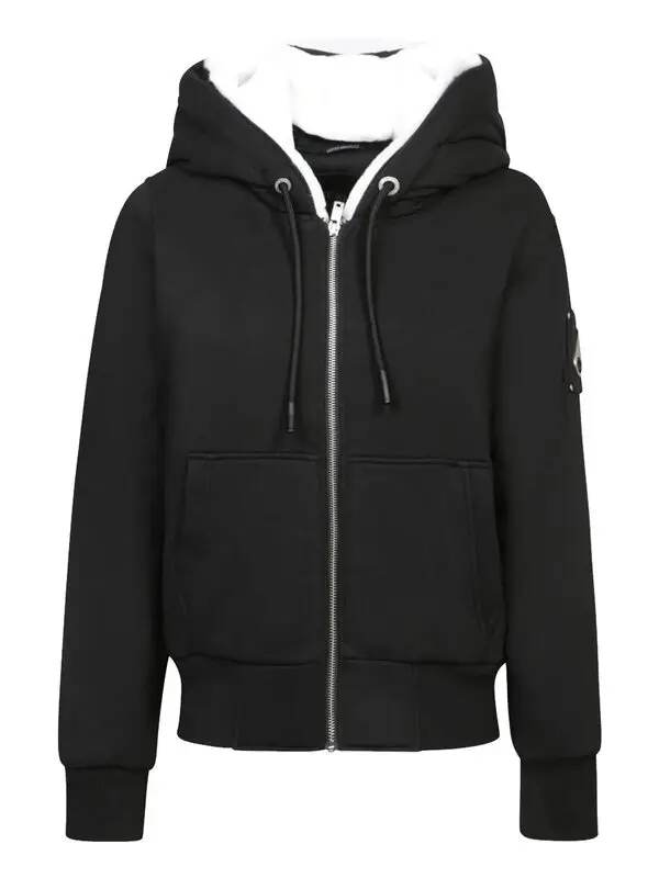 Moose Knuckles Hooded Jacket With Fur Lining - Black