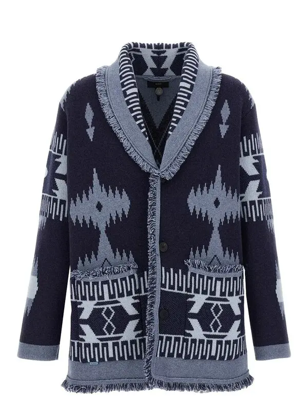 Alanui Icon Cashmere Cardigan - Blue