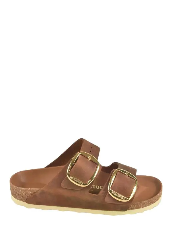 BIRKENSTOCK Arizona Double-buckle Leather Sandals - Brown
