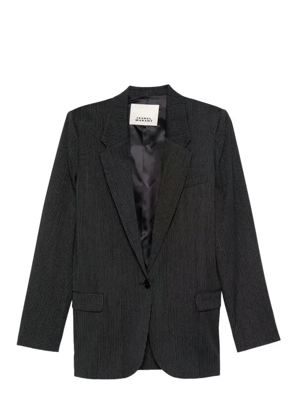 Isabel Marant Pinstripe Single-breasted Blazer - Blue