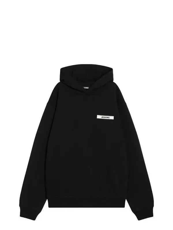 Jacquemus Cotton Hoodie - Black