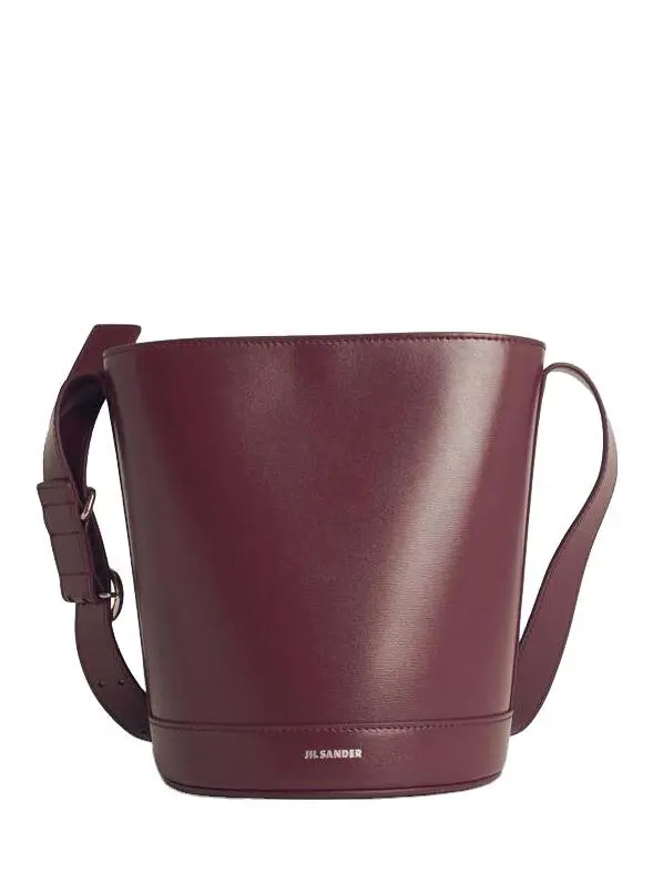 JIL SANDER Cannolo Bucket Bag - Red