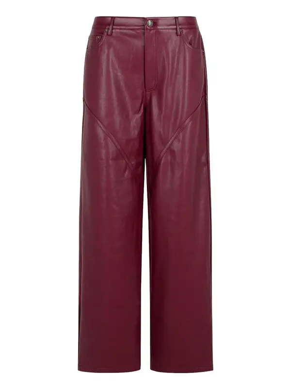 Remain Birger Christensen Polyester Wide Leg Pants - Red