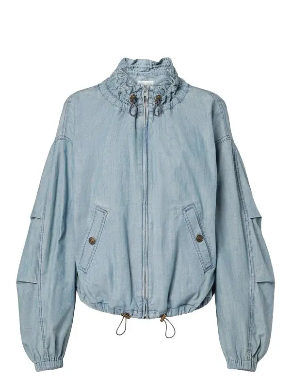 MARANT ETOILE Plume Chambray Bomber Jacket - Blue