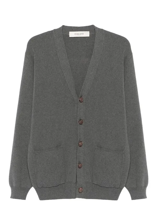 Golden Goose Cotton V-neck Cardigan - Grey