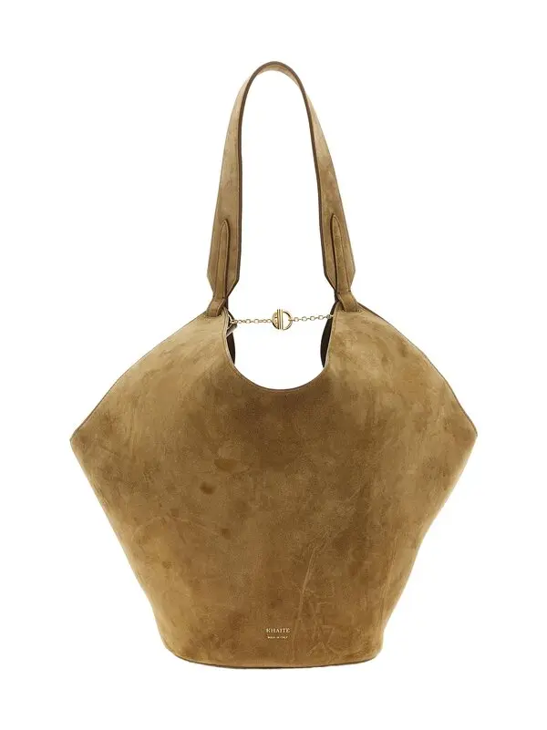 Khaite Lotus Small Shopping Bag - Brown