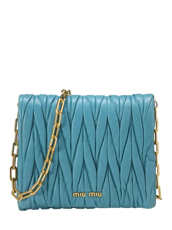 Miu Miu Nappa Leather Crossbody - Blue