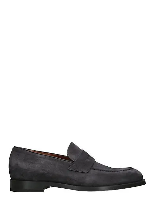 Ermenegildo Zegna Suede Penny Loafers - Grey/dark
