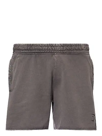 GYMSHARK Heritage 5' Relaxed-fit Cotton-jersey Shorts - Gs Onyx Grey