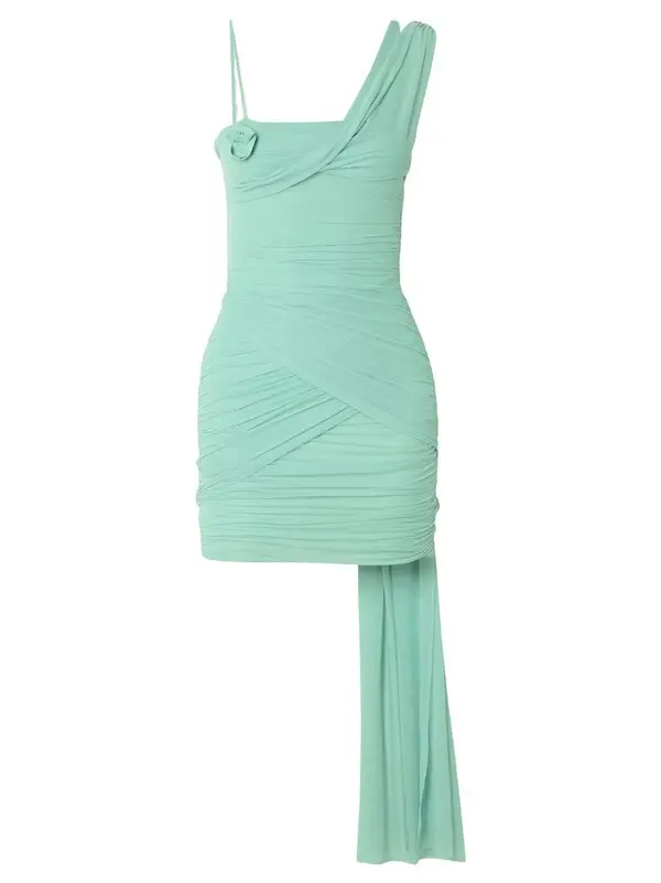 MAYGEL CORONEL Hilvan Appliquéd Mini Dress - Blue
