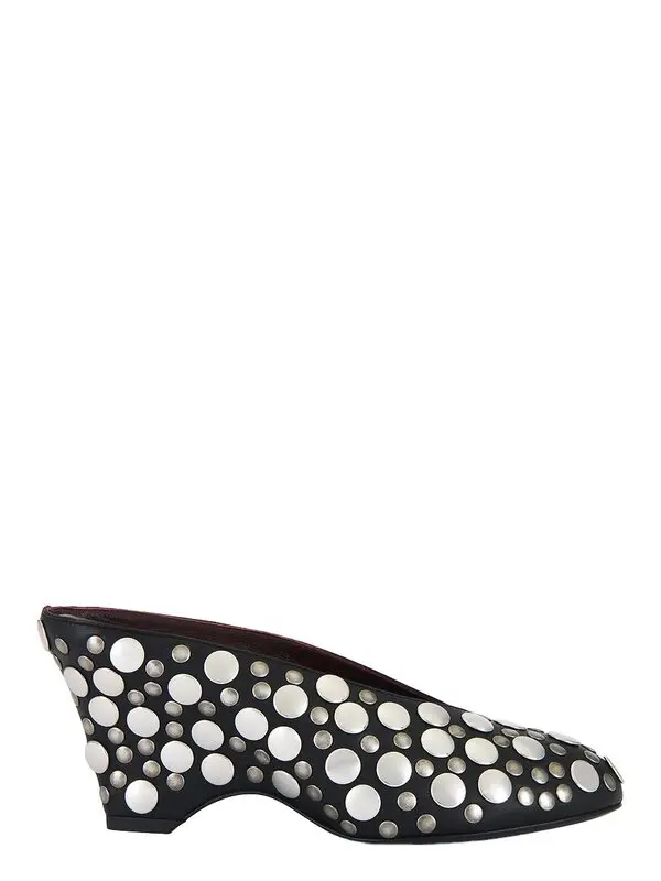 Khaite Cloak Stud Mules - Black