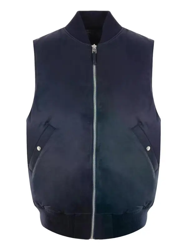 MYTHINKS Ribbed Zip-front Jacket - Blue