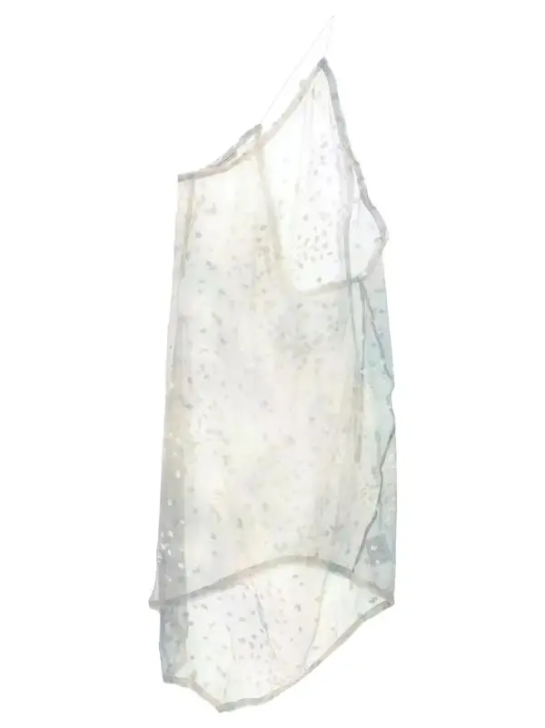Paloma Wool Asymmetric Tie-dye Print Midi Dress - Grey