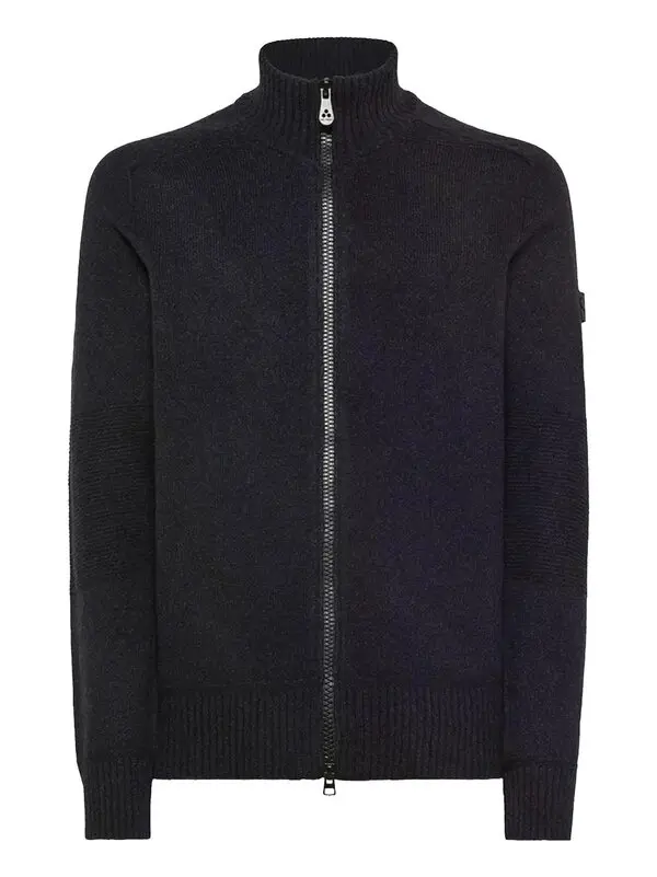 Peuterey Ribbed Zip-up Cardigan - Blue