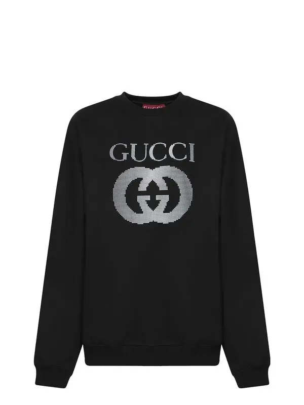 Gucci Sweatshirt With Felted Logo - Black