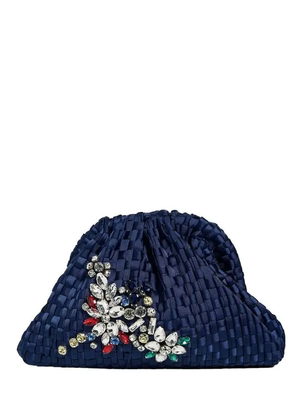 Maria La Rosa Crystal Mini Game Clutch - Inchiostro