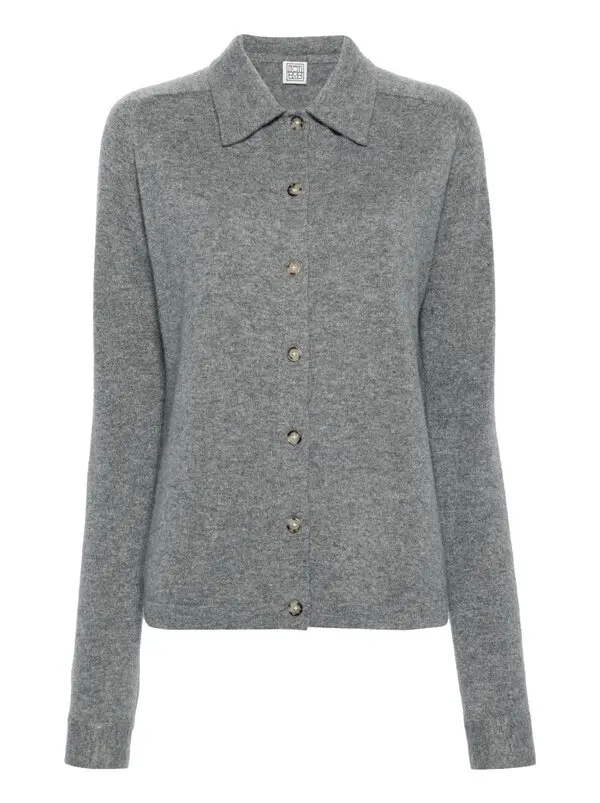 TOTÊME Cashmere Cardigan - Grey