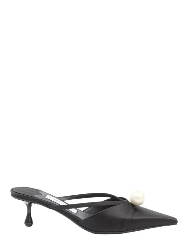 JIMMY CHOO Sana Leather Mules - Black