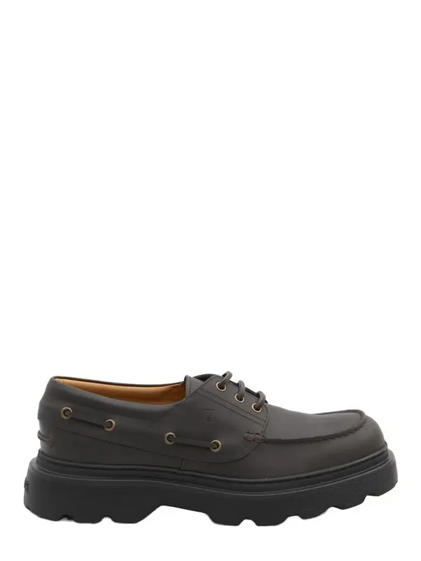 TOD'S Tank Tread Boat Loafer - Brown