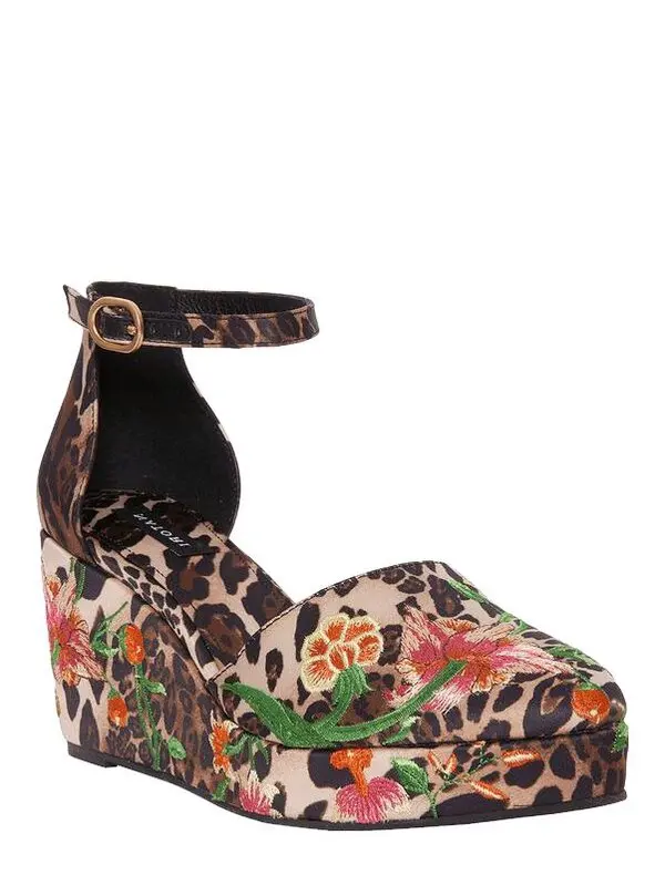 Natori Artsy Chikayo Satin Embroidery Espadrille - Natural