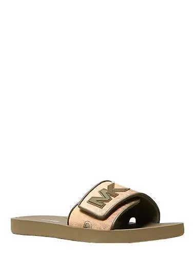 Michael Kors Palmer Ombré Signature Logo Slide Sandal - Green