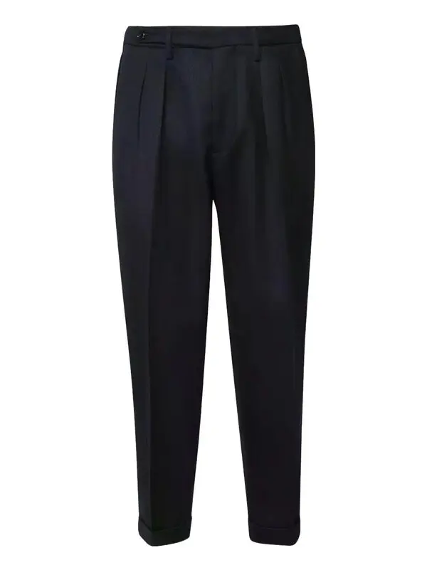 MICHAEL COAL Tailored Buttoned Trousers - Blue