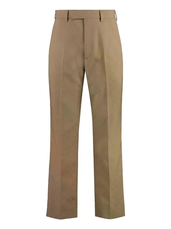 Gucci Gg Motif Jacquard Trousers - Brown