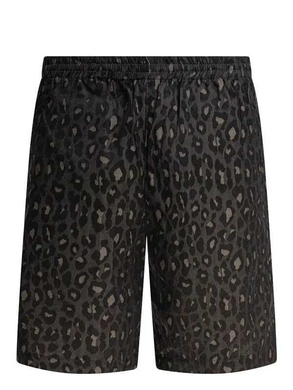Needles Leopard Print Shorts - Brown