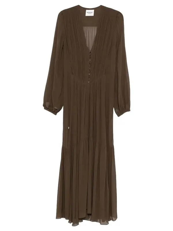 Isabel Marant Shirtdress With Drawstring Waist - Green
