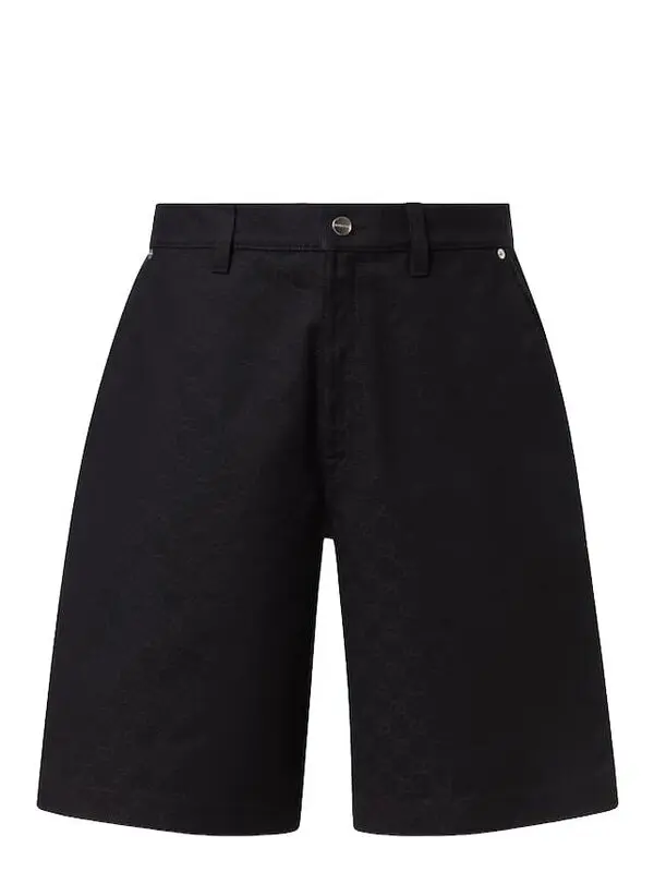 Gucci Gg Cotton Jacquard Shorts - Black