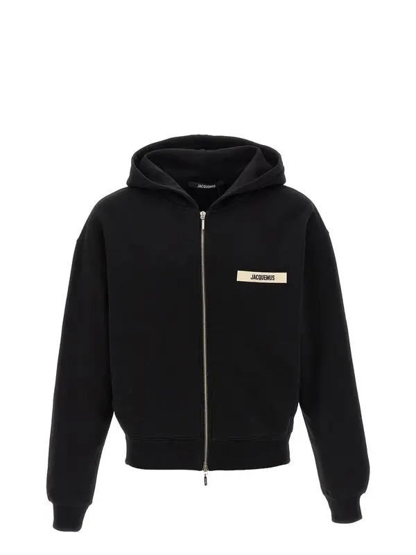 Jacquemus Le Hoodie Grip Gros Grain Sweatshirt - Black