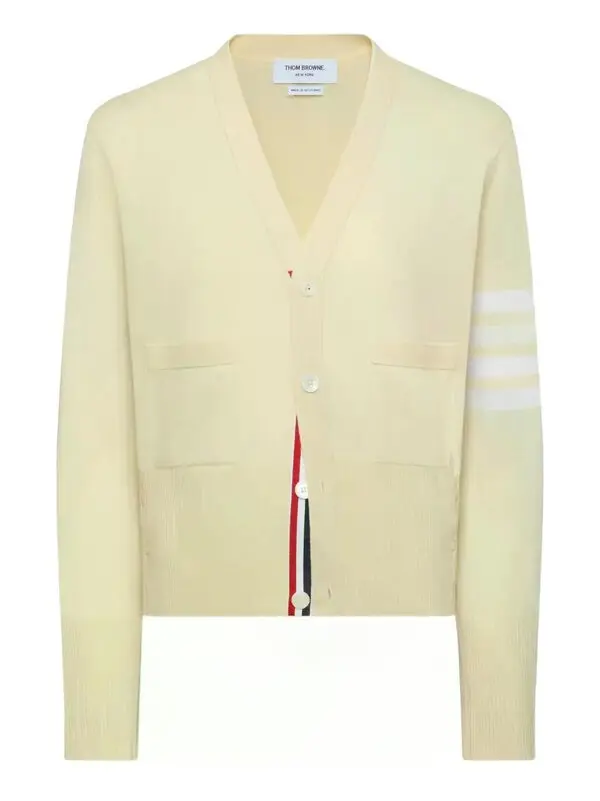 Thom Browne 4-bar Stripe Cardigan - Yellow