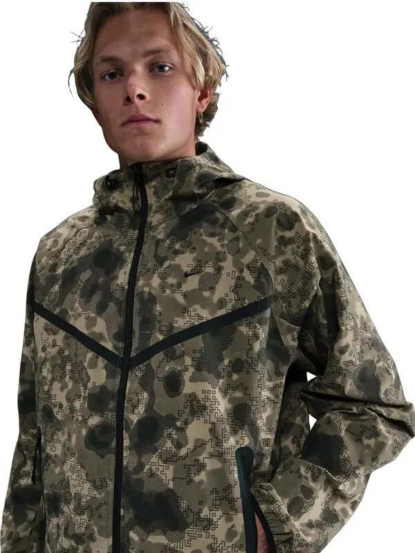 Nike Tech Dri-fit Woven Camo Windrunner Jacket - Brown