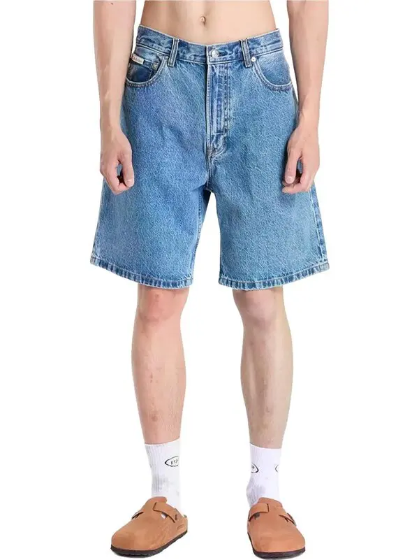 Calvin Klein Stonewash Denim Shorts - Blue