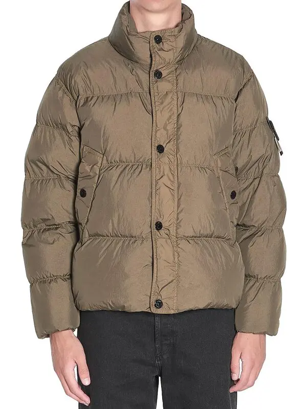 Stone Island Crinkle Reps Ny Down Puffer Jacket - Green