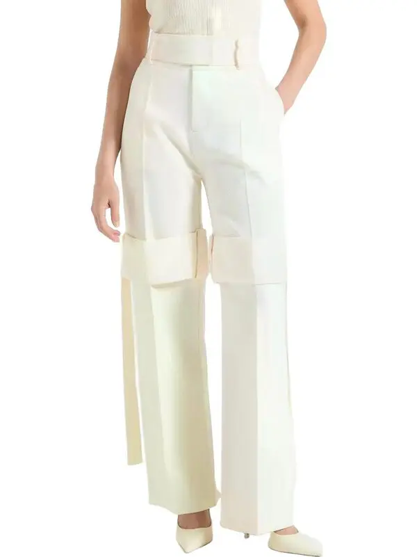 Manière De Voir Isabelle Belted Tailored Trousers - Neutrals