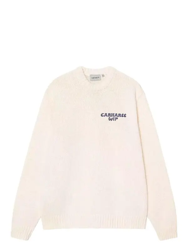 Carhartt Work In Progress Logo-embroidered Crew-neck Sweater - Neutrals