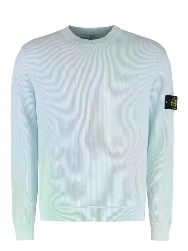 Stone Island Ribbed Cotton Sweater - Blue