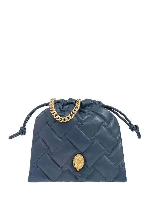 Kurt Geiger Small Kensington Quilted Bucket Bag - Blue