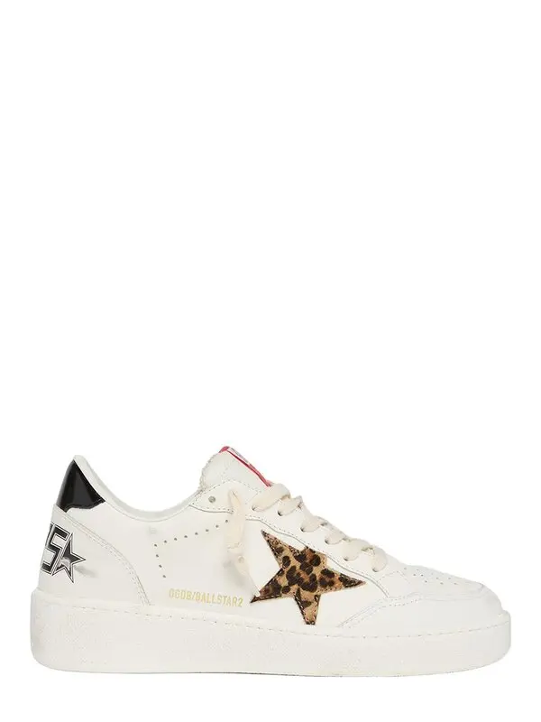 Golden Goose Ball Star Mixed Leather Low-top Sneakers - White/beige Brown Bl